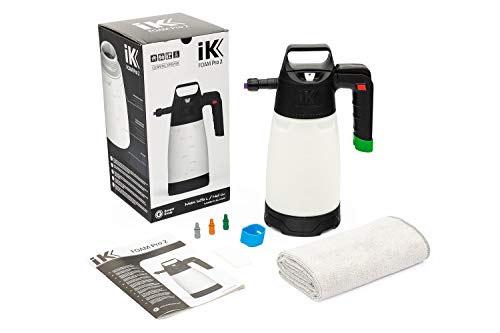 The Rag Company Goizper Group iK Sprayers - Foam Pro 12 / Foam Pro 2 / Multi Pro 2 Pump Sprayer Combo Kit with Premium Microfiber Towels Professional Auto Wash & Detailing, Dry/Wet Foam Spray