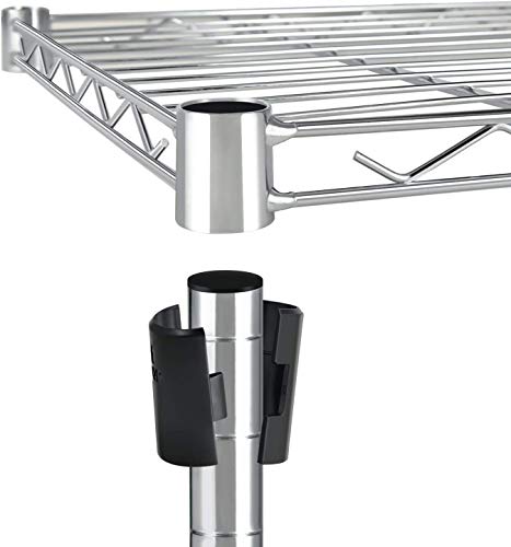 YSSOA 5-Tier Heavy Duty Storage Shelving Unit ,Chrome,35L x 18W x 70H inch