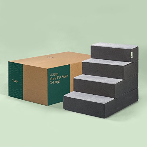 Zinus Easy Pet Stairs/Pet Ramp/Pet Ladder, X-large, Grey