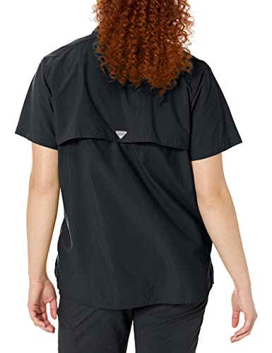 Columbia Women’s PFG Bahama Short Sleeve Shirt, Black, Medium