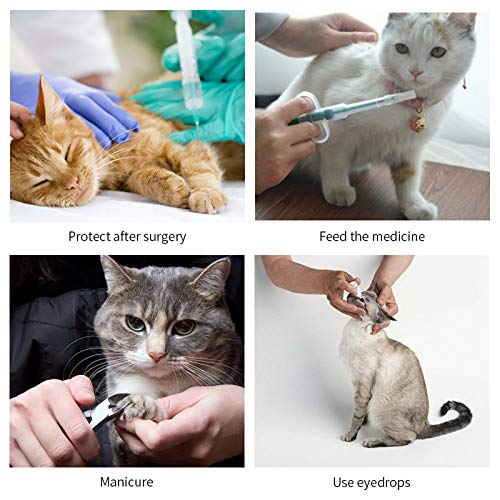 WZ PET Adjustable Dog Cat Cone,Soft Recovery Cat Cone Collar,Dog Protective Collar for Cats and Puppy Surgery,Pink,Small