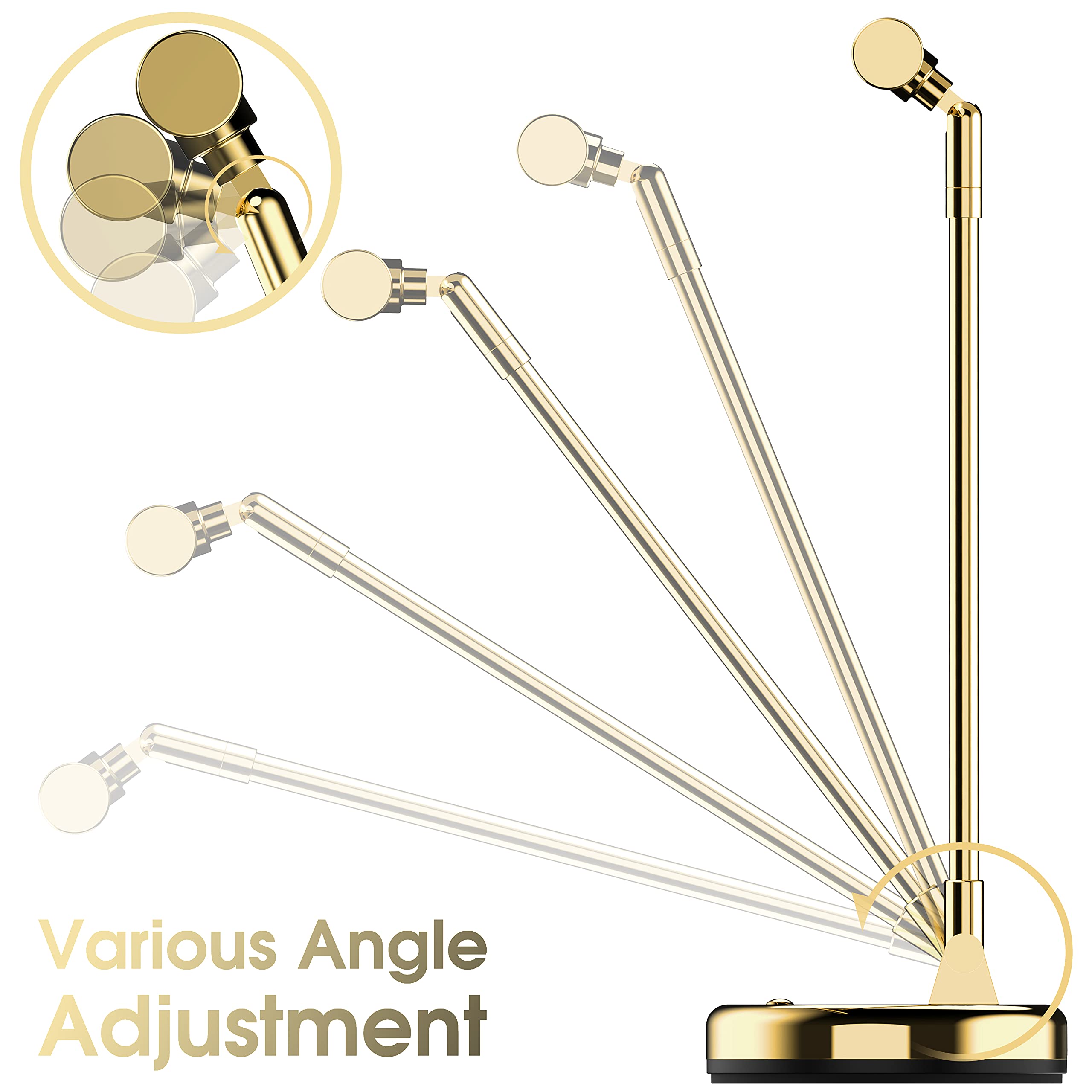 Kesito LED Piano Light, Piano Desk Lamp, Warm Light, with Plug-in Adapter, Gold (Warm Light)