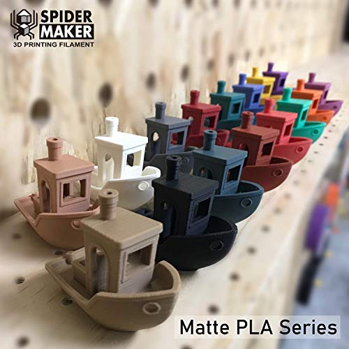 SpiderMaker 3D Matte PLA Filament - Matte Finish with Incredible Vibrant Colors - 1.75 mm PLA, 700g, Dimensional Accuracy +/- 0.03mm (Kraft Brown)
