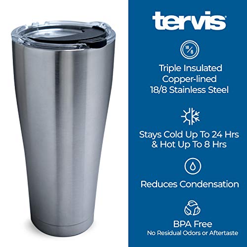 Tervis Anchors & Scallops Pattern Triple Walled Insulated Tumbler Travel Cup Keeps Drinks Cold & Hot, 30oz Legacy, Stainless Steel