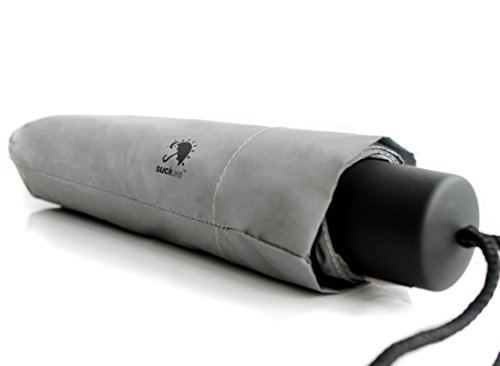 Suck UK | Compact Reflective Umbrella | Reflects Even the Smallest Amount of Light | Stay Safe in Poor Visibility | Lightweight Windproof Umbrella | High Visibility Umbrella