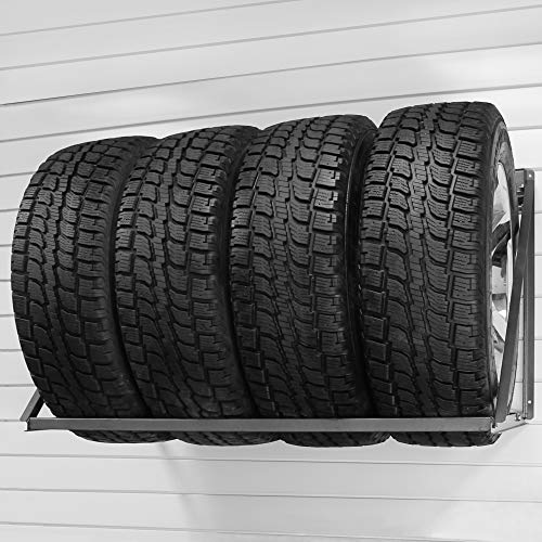Proslat 10026 Steel Tire Storage Rack Wallmount, 48-Inch Wide