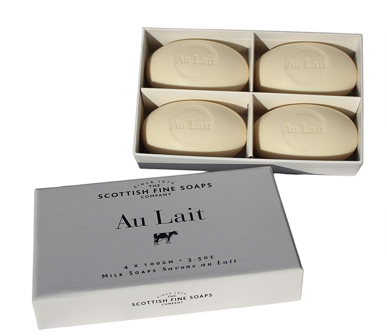 The Scottish Fine Soaps Company Au Lait Milk Soaps (4 x 100g)