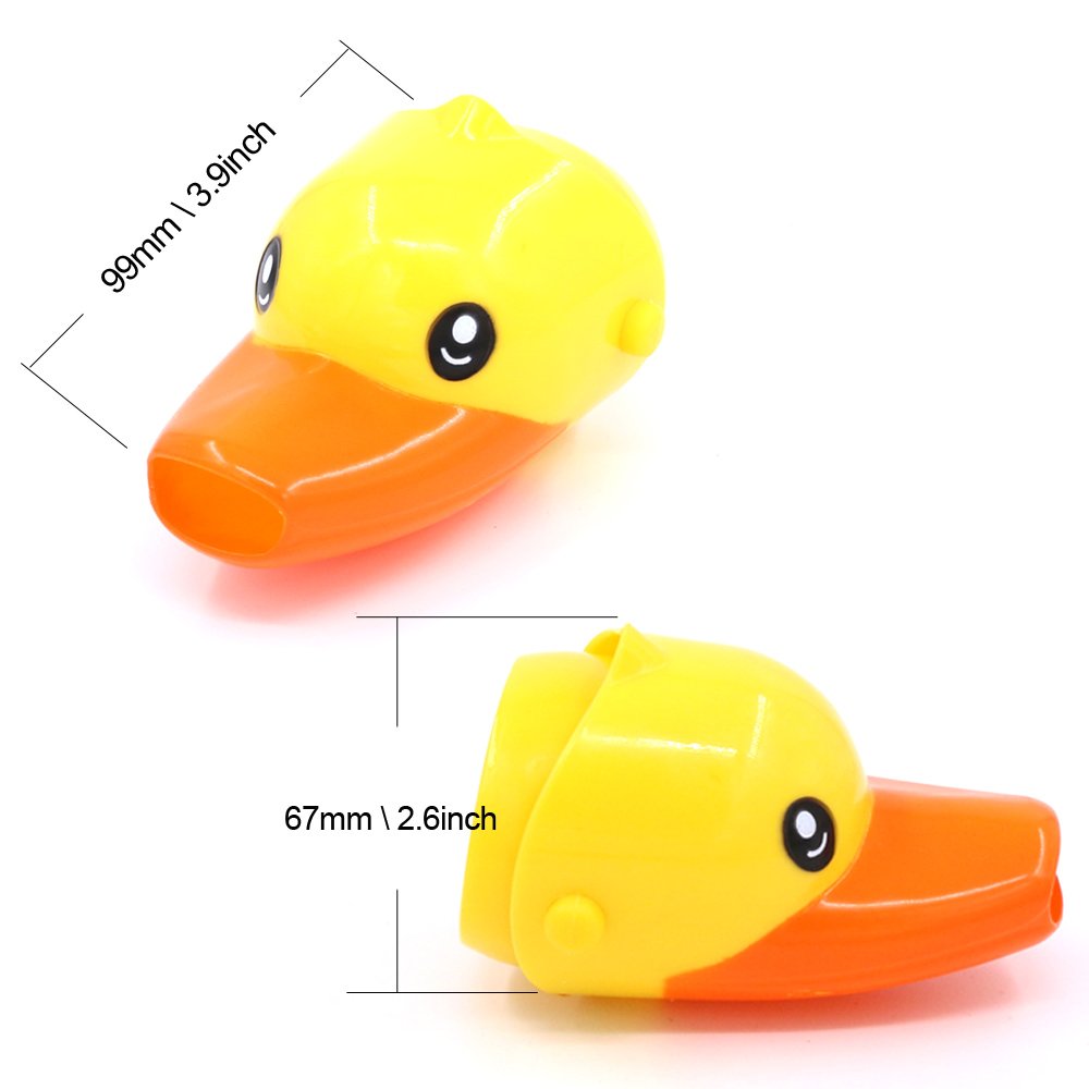 Rustark 3Pcs Cartoon Faucet Extender Sink Handle Extender for Toddler, Baby, Children Safe and Fun Hand-Washing Solution (Set of 3, Yellow Duck, Pink Elephant, Blue Dolphin)