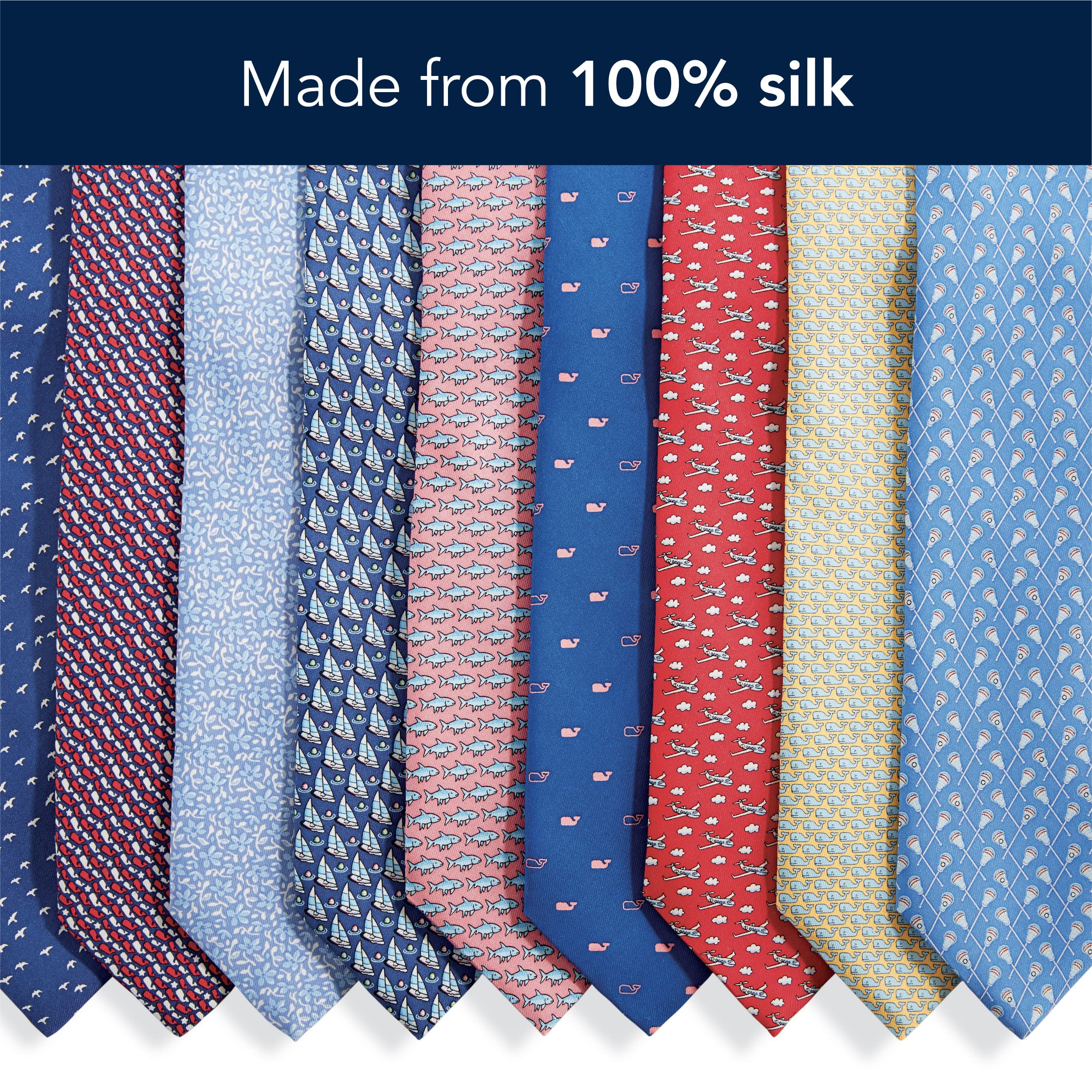 vineyard vines Men's Whale Tie , Vineyard Whale Navy, OS