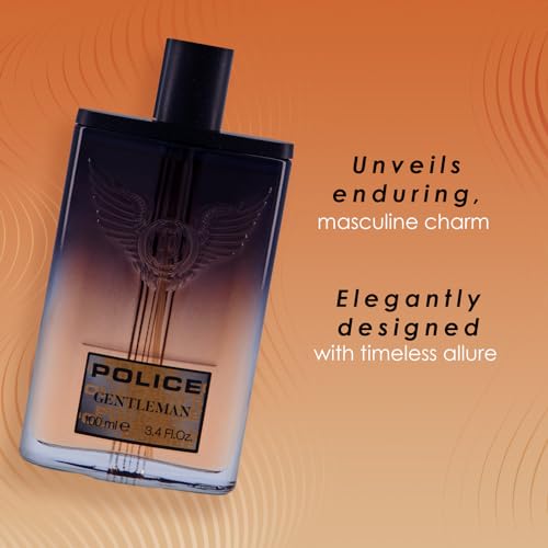 POLICE Gentleman - Fragrance For Men - Refined And Charismatic - Top Notes Of Bergamot, Lemon, Grapefruit - Heart Notes Of Cinnamon, Saffron - Base Notes Of Patchouli, Vetiver - 3.4 Oz EDT Spray
