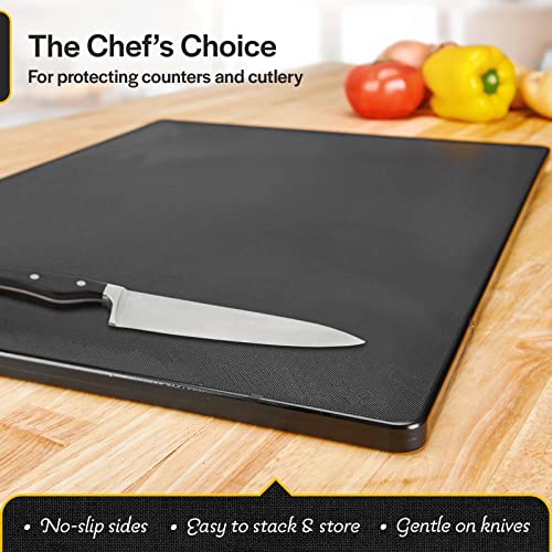 Thirteen Chefs Cutting Boards for Kitchen - 30 x 18 x 0.5" White Color Coded Plastic Cutting Board with Non Slip Surface - Dishwasher Safe Chopping Board