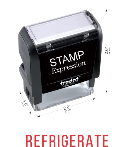StampExpression - REFRIGERATE Office Self Inking Rubber Stamp - Red Ink (A-5369)