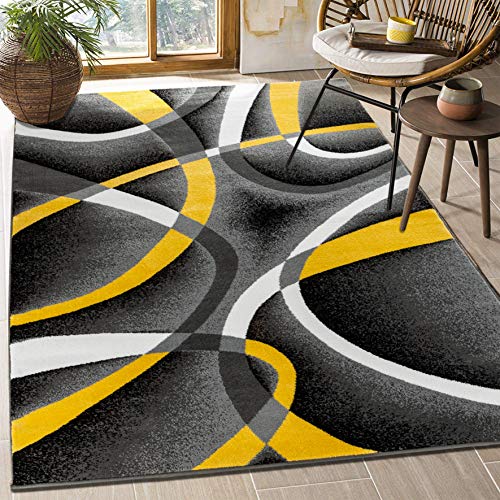 Rugs and Decor metro 1004 area rugs, 6' x 9', Yellow
