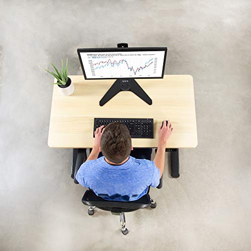 VIVO Light Wood 43 x 24 inch Universal Solid One-Piece Table Top for Standard and Sit to Stand Height Adjustable Home and Office Desk Frames, DESK-TOP43C