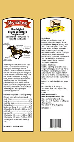 The Missing Link Equine Well Blend + Joint Superfood Supplement Powder, 10.6 lb. Bag / 120 Day Supply