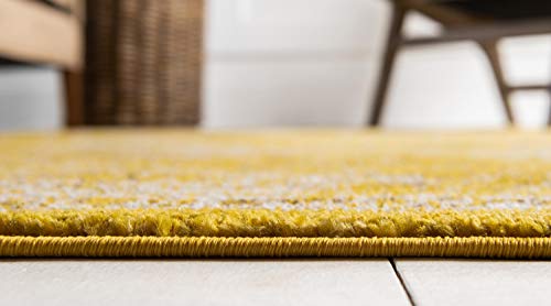 Unique Loom Penrose Collection Area Rug - Blake (8' x 10' Rectangle, Yellow/ Beige)