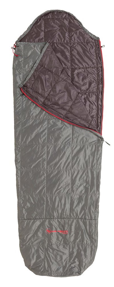 Big Agnes Farrington Lightweight Synthetic Sleeping Bag, Gray/Shale, Regular Length, Right Zipper