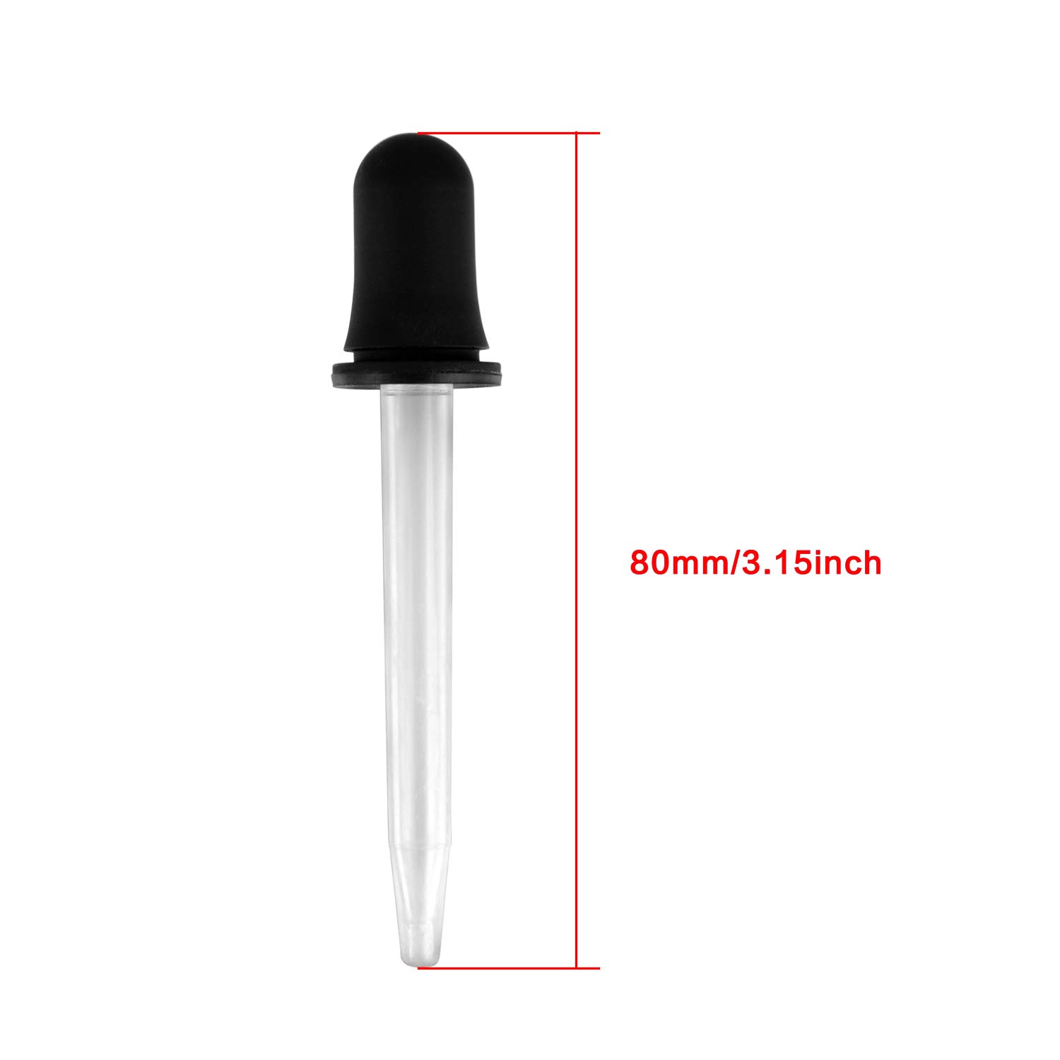 eBoot Plastic Transfer Pipettes Eye Droppers for Lab Science Art Essential Oil with Silicone Bulb (30)