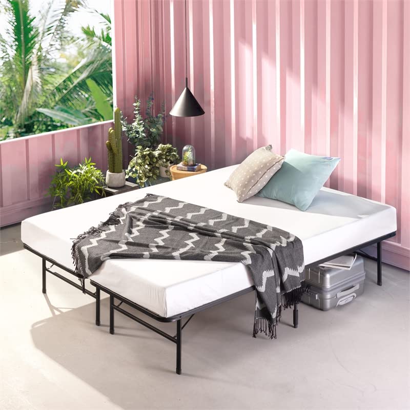 ZINUS SmartBase Tool-Free Assembly Mattress Foundation / 14 Inch Metal Platform Bed Frame / No Box Spring Needed / Sturdy Steel / Underbed Storage, Queen