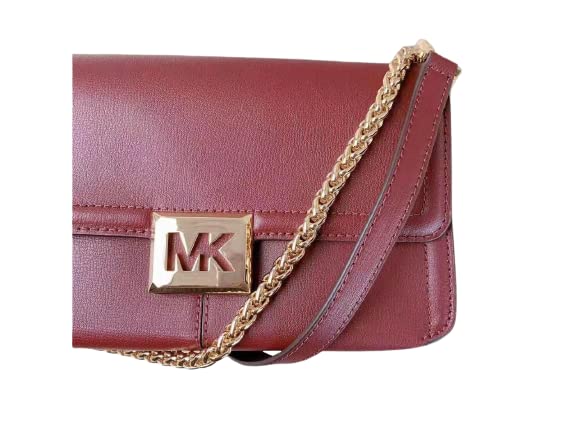 Michael Kors Sonia Leather Medium Gold Chain Shoulder Bag Crossbody Merlot
