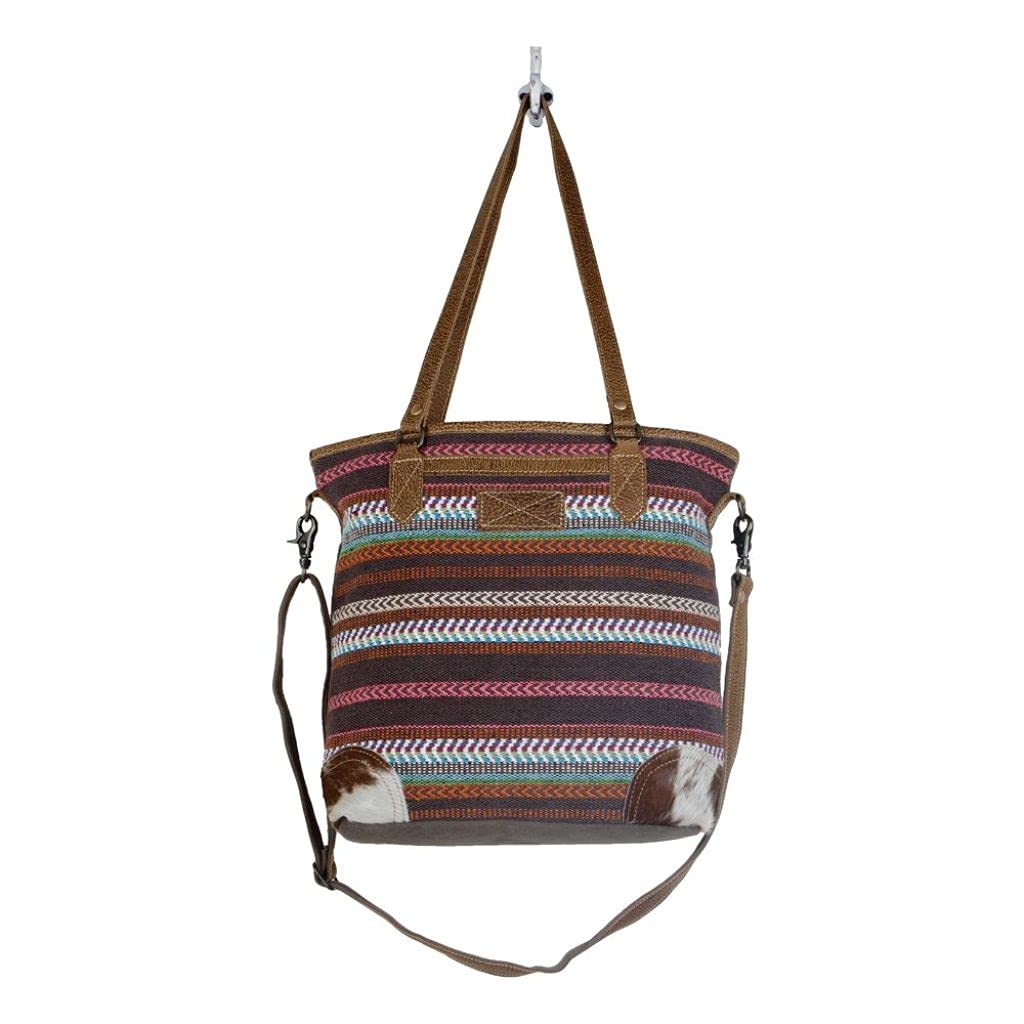 Myra Bag Braided Shoulder Bag Upcycled Cotton & Leather S-2820