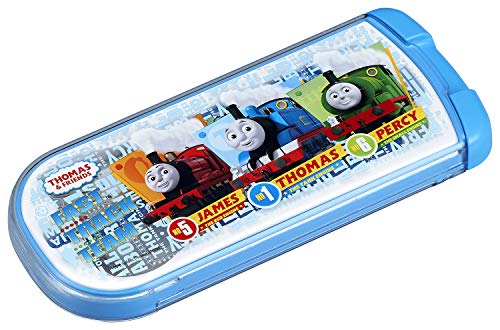 オーエスケー OSK CT-20 Lunch Box, Sliding Lid Trio, Thomas the Tank Engine (Chopsticks, Spoon, Fork, Easy to Open and Close), Made in Japan, Dishwasher Safe