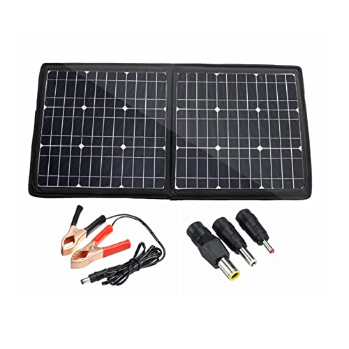 Solar Panel 50W 100W Flexible Foldable Solar Panel Portable Folding Waterproof Charger Pv Monocrystalline Cell Solar Panel Kit,50W