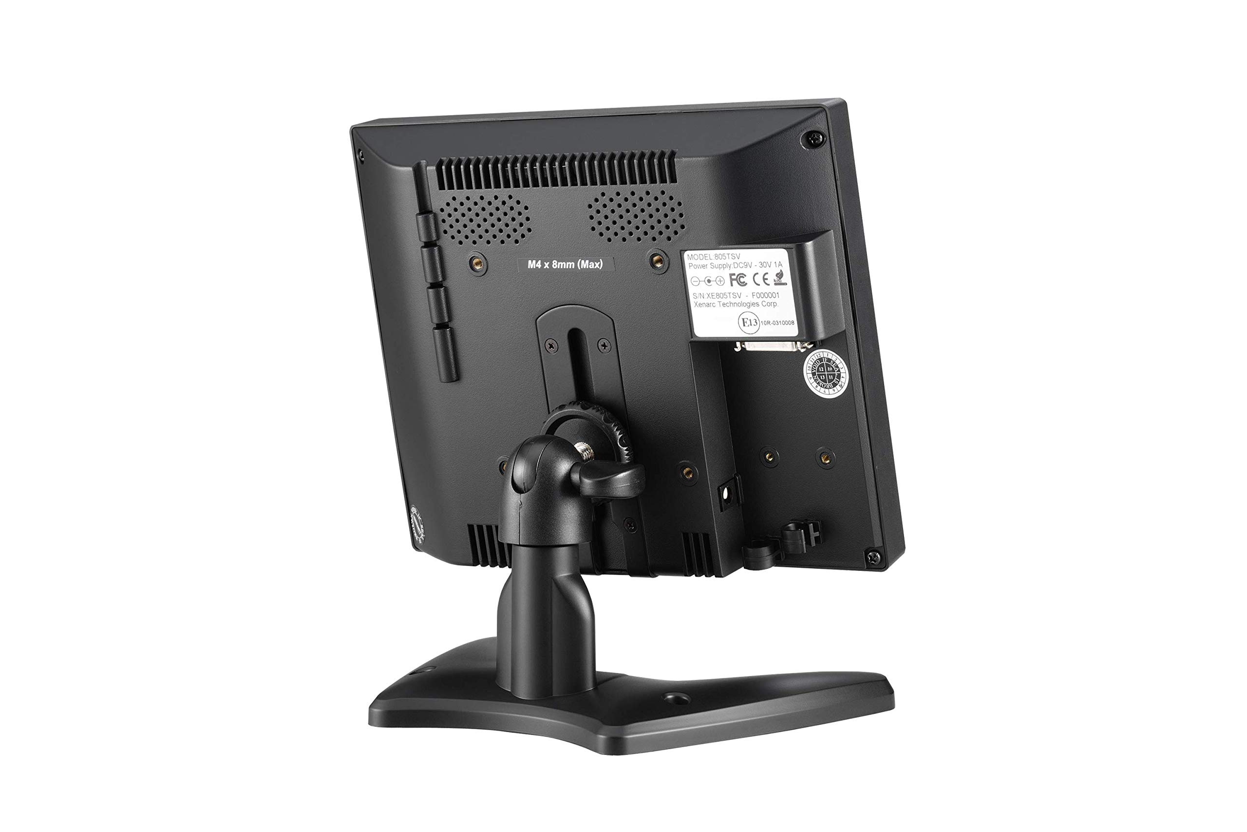 Xenarc 8" LCD Monitor with VGA and DVI Video Inputs 400 NIT 800x600 Native Resolution, 4x3 Aspect Ratio Contrast Ratio to 500:1-805YV