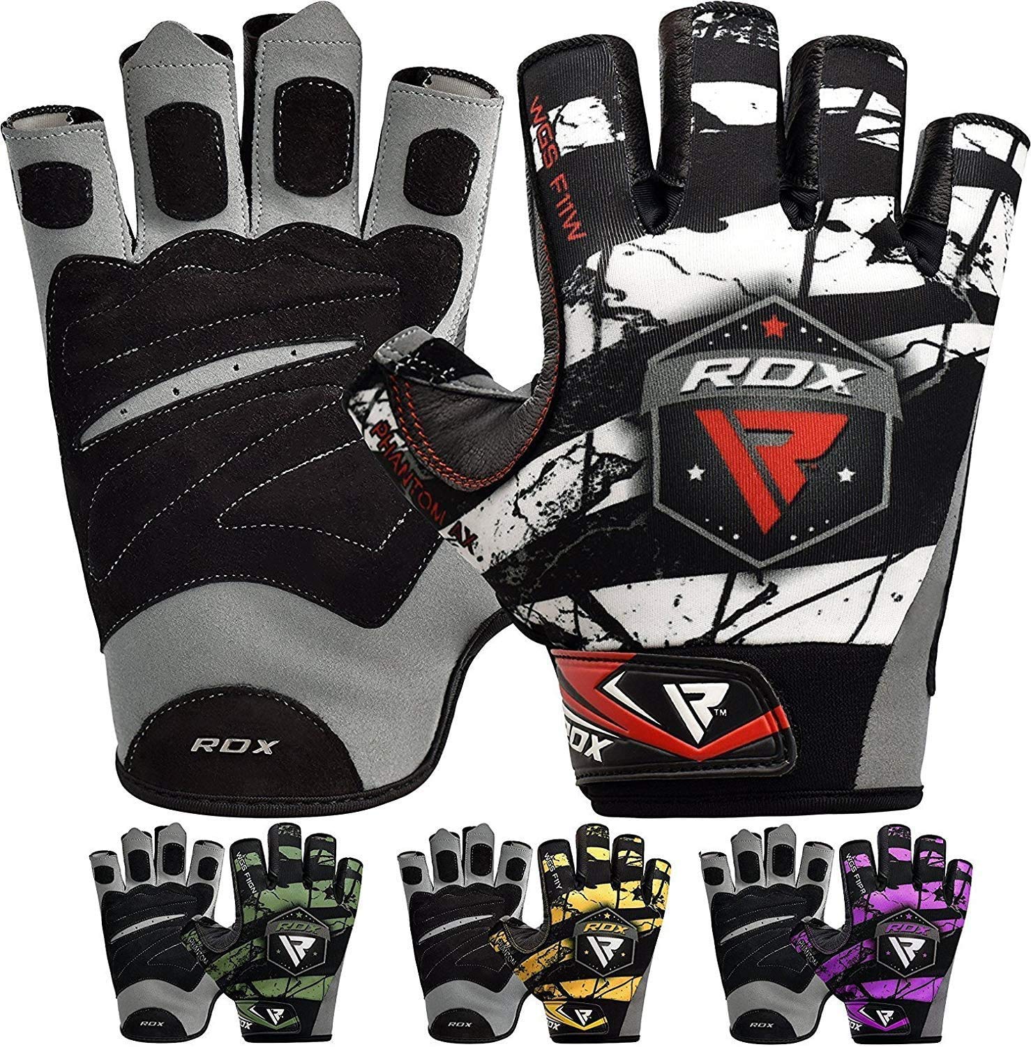 RDX Gym Weight Lifting Gloves Crossfit Powerlifting Training Bodybuilding Fitness Workout