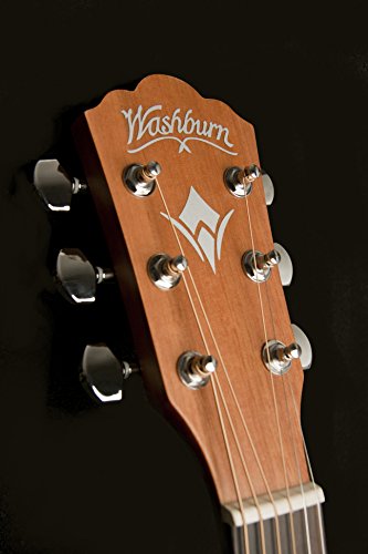 Washburn Harvest 6 String Acoustic-Electric Guitar, Right, Natural (WD7SCE-A)