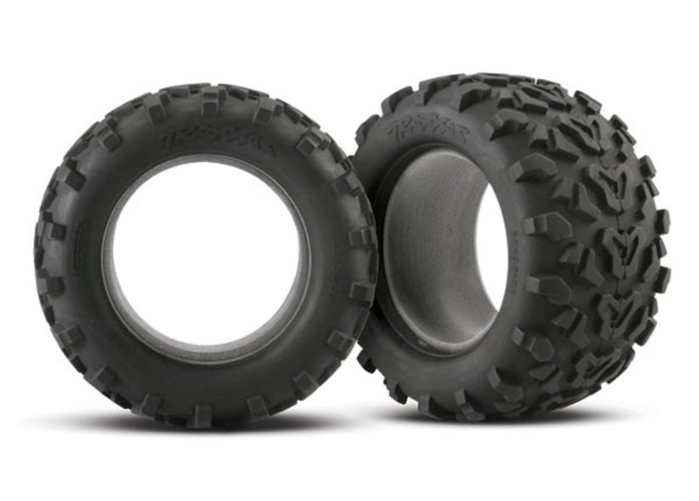 Traxxas Revo 3.3 FRONT & REAR MAXX TIRES & GEODE 17mm CHROME WHEELS Inserts
