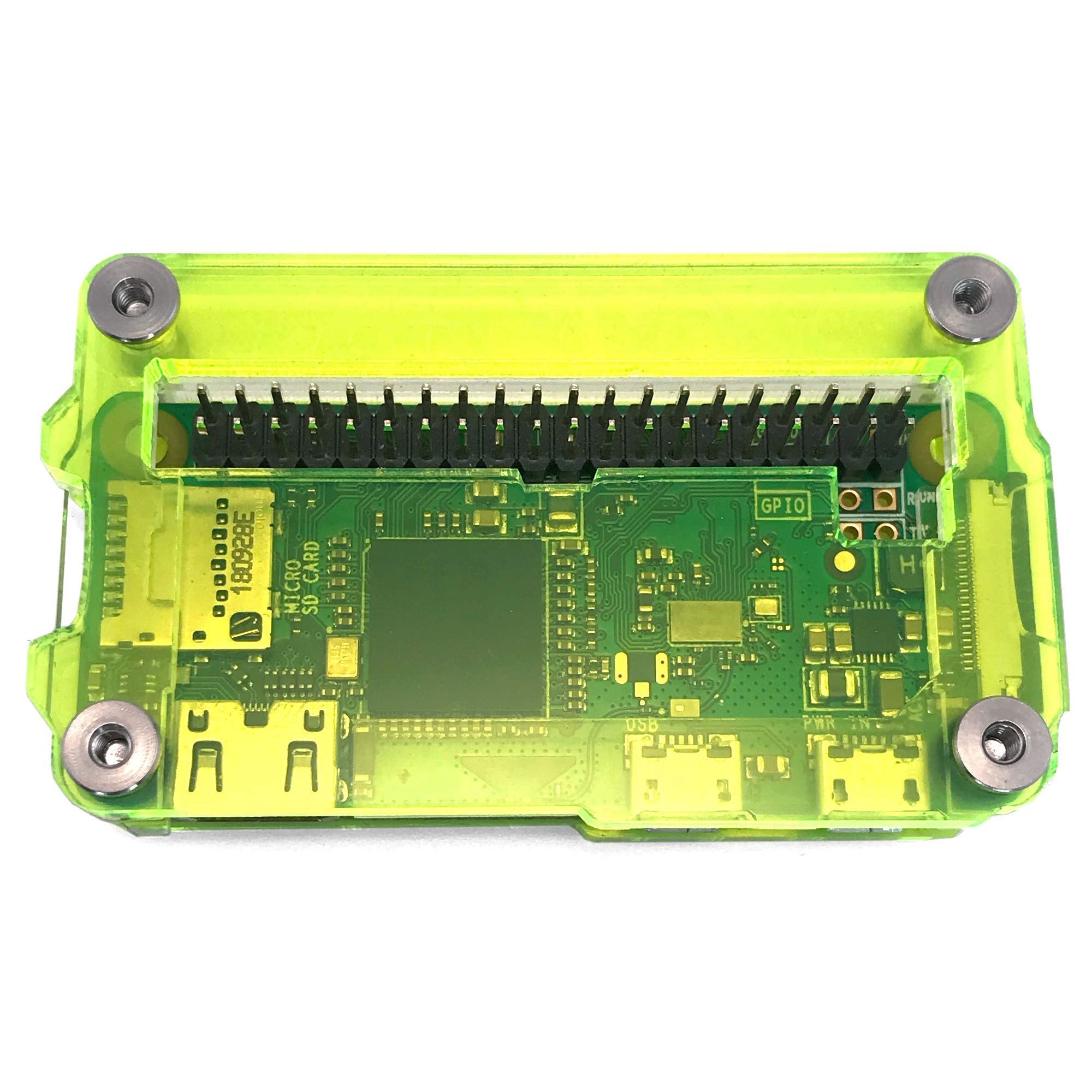 Zebra Zero Case for Raspberry Pi Zero & Zero Wireless - Laser Lime GPIO