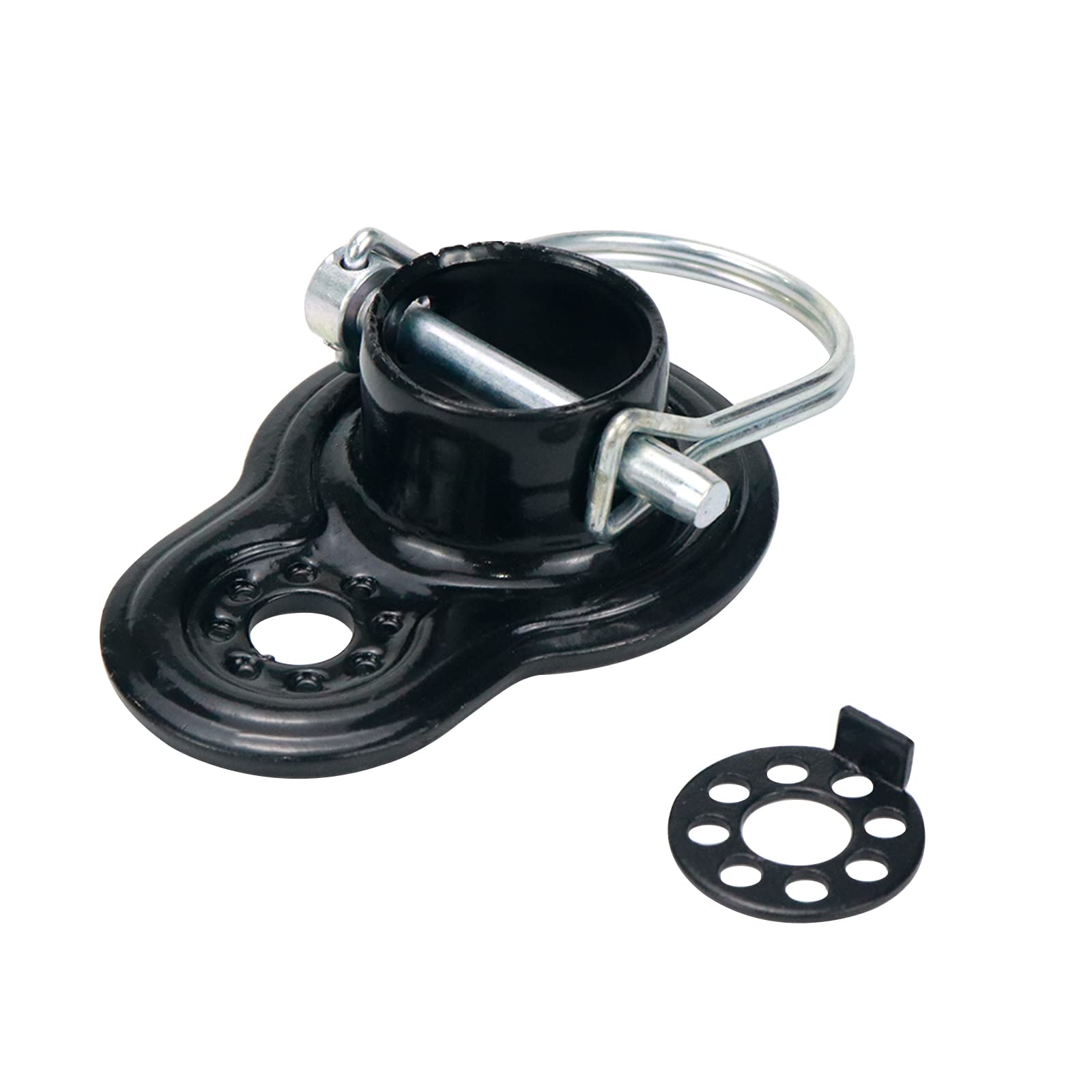 Curqia Bicycle Coupler Coupler Hitch Attachment Flat and Angled Couplers Cycling Adapter for Kid Trailers Cargo Pet Bicycle Trailers- Black