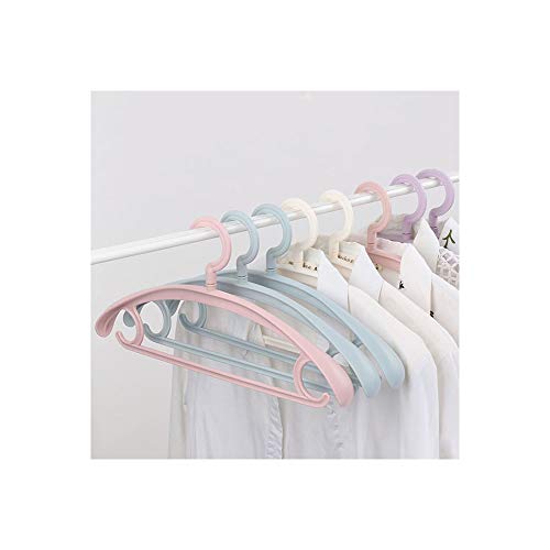 Plastic Clothes Hanger, Extra Thick Plastic Wide Shoulder Adult 360 Degrees Rotate Slip Resistant Standard Clothing Hanger Ideal for Everyday Use Beige 20 Pack