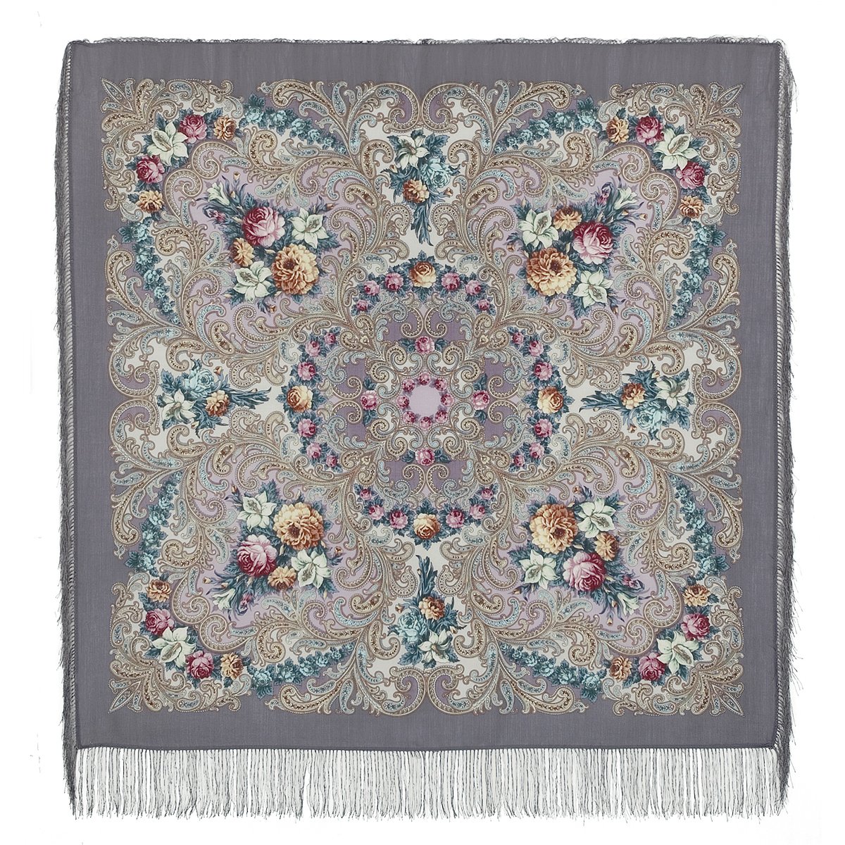Women's scarves Woolen Shawl Natural Pavlovo Posad Ladies Fashion Russia