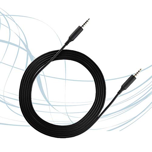 Zopsc Head-Mounted Gaming Headset Cable Male to Male with 3.5mm Gold-Plated Plug, Suitable for Logitech Astro A10 A40 A30 A50