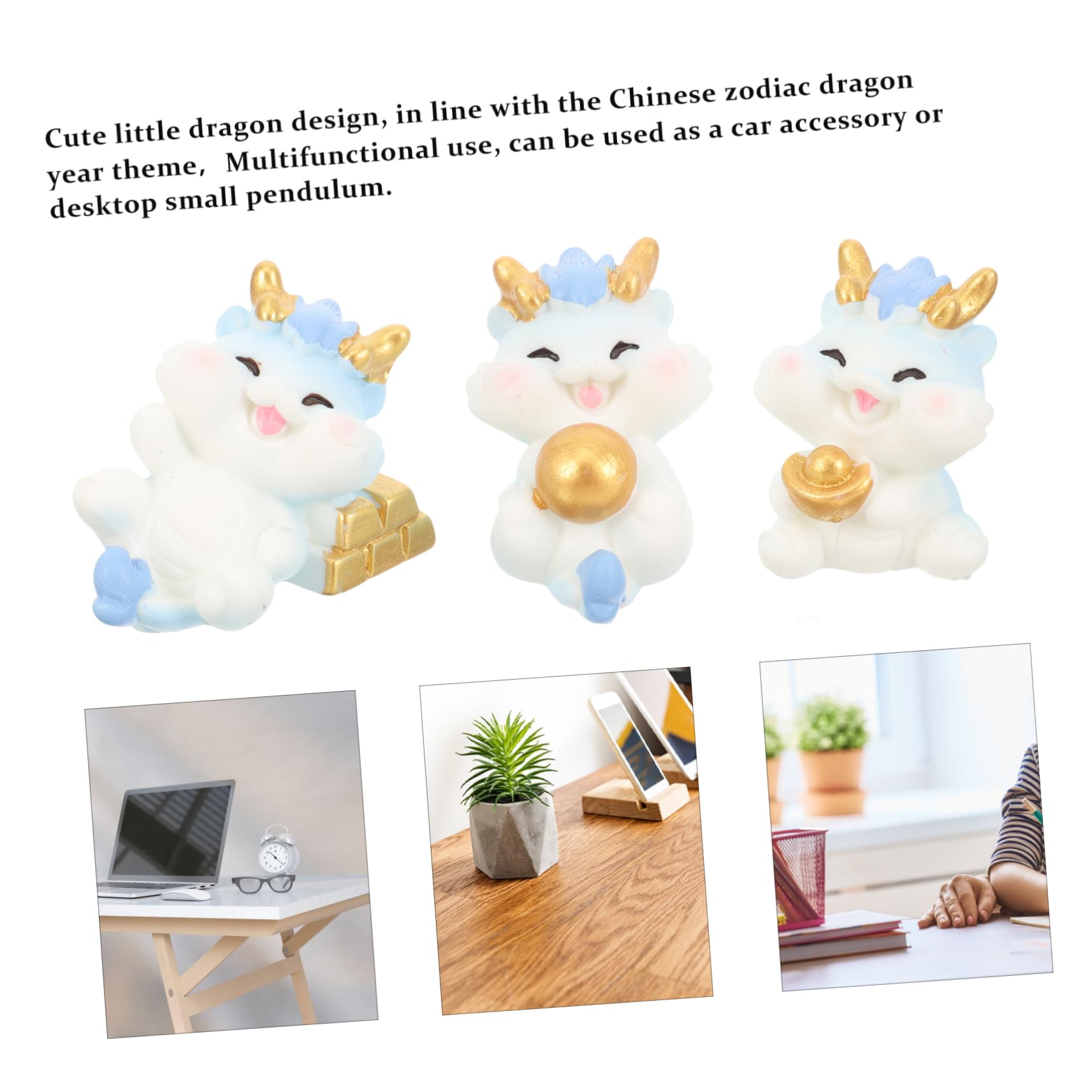 DOITOOL Dragon Decor 6 pcs Resin Mini Adorable Dragon Statue Mini Dragon Statue Desktop Dragon Statue Mini Dragon Figure Adorable Dragon Figure Chinese Zodiac trinkets