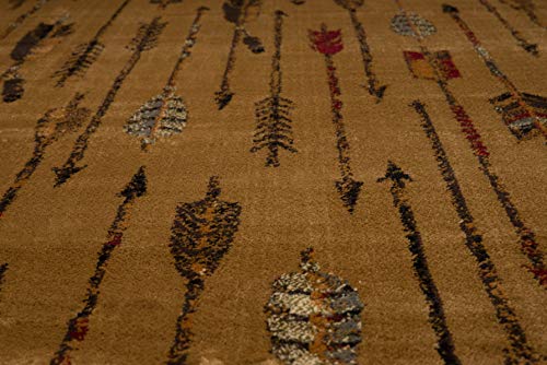 United Weavers of America Affinity Quilted Arrow Rug - 5ft. 3in. x 7ft. 2in. Natural Southwestern Area Rug with Jute Backing
