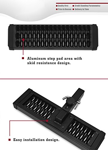 TAC STHT-U01 Aluminum Hitch Step Universal Fit 2" Rear Hitch Receivers with No Drop