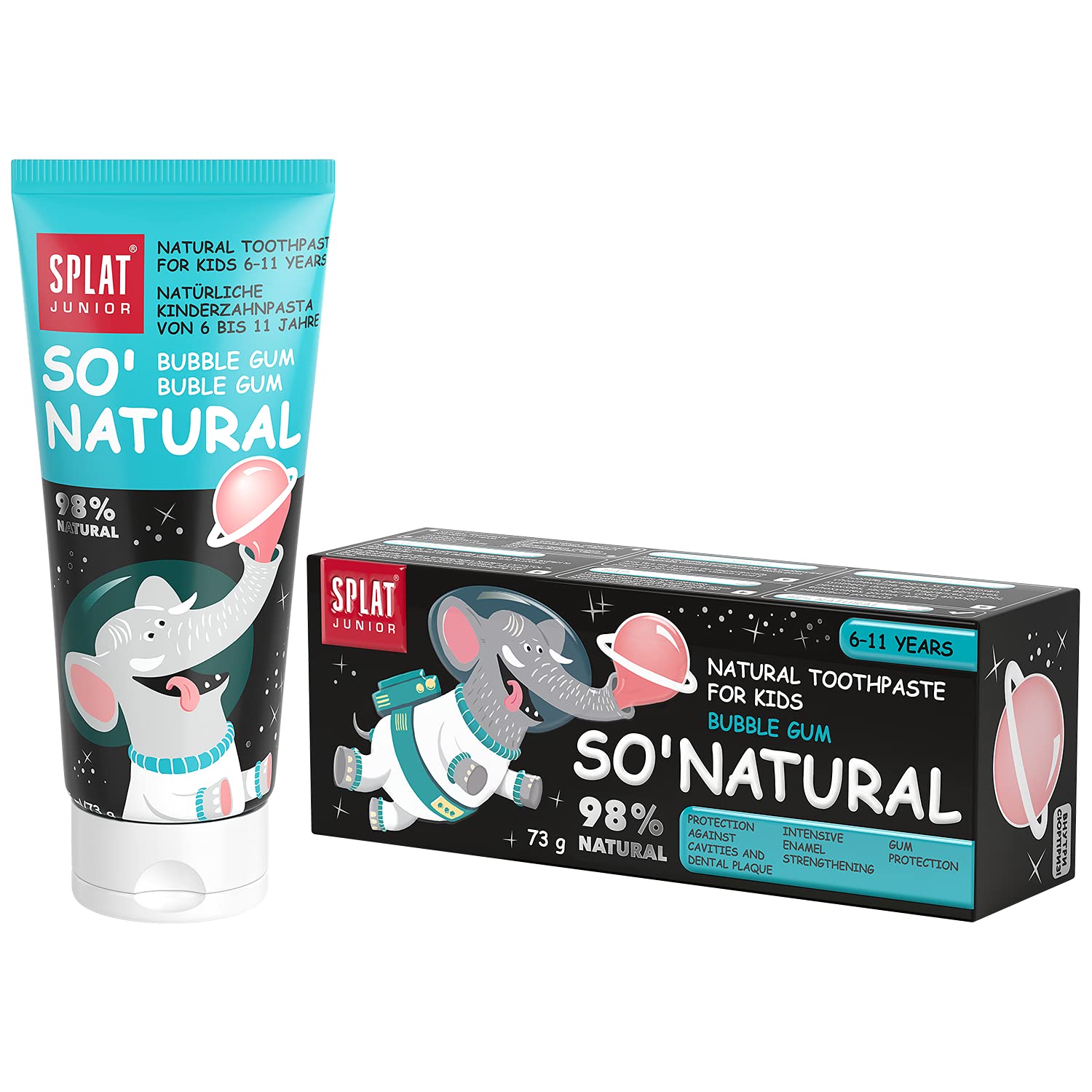 SPLAT Junior Bubble Gum Natural Toothpaste for children 6 β 11 years, 73g