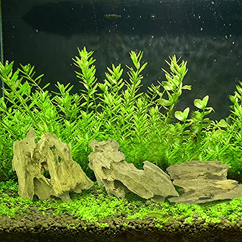 Tfwadmx 4 Pcs Aquarium Resin Driftwood Decoration Log Fish Tank Cave Hideout Wood Decor Freshwater Betta Ornament Aquarium Decorations