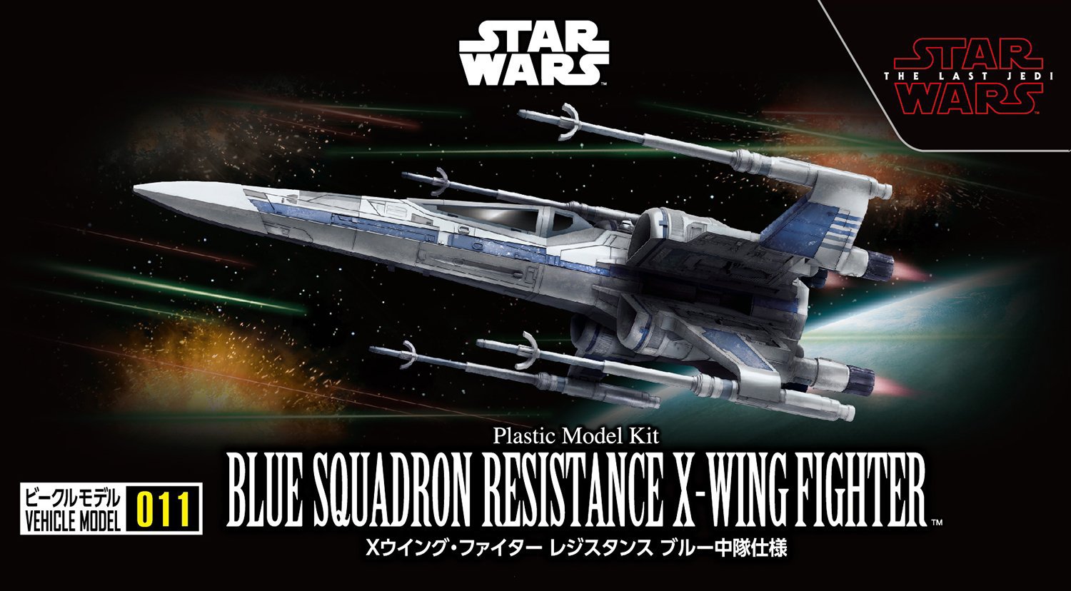 Bandai Namco Star Wars Vehicle Model 011 Blue Squadron Resistacce X-Wing Fighter Model Kit(Japan Import) (BAN219553)