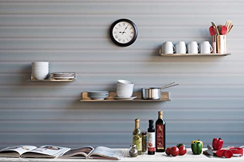 Wallniture Plat Stainless Steel Wall Shelf Heavy Duty Restaurant Bar Cafe & Home Kitchen Organization and Storage Shelf Set of 2 23.60" Silver
