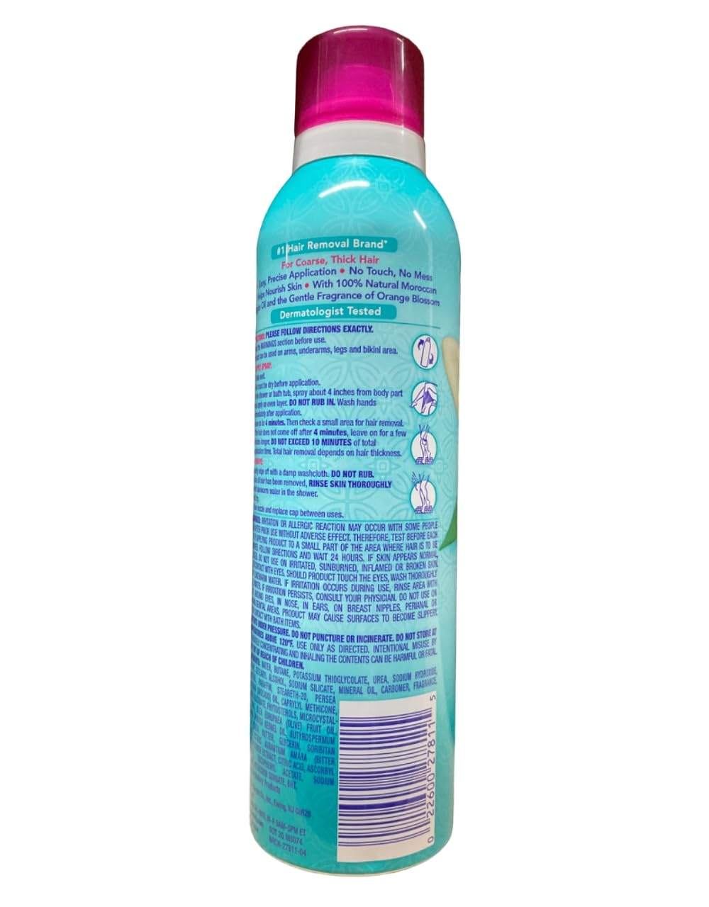 Nair Hair Remover Sprays Away Nourish Argan Oil 7.5 Ounce (221ml) (3 Pack)
