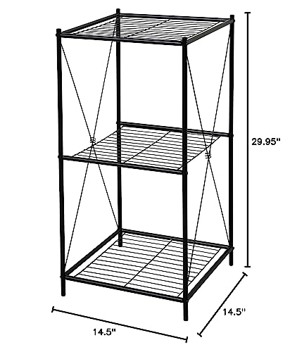 Zenna Home Floor Stand, Black Cross-Style