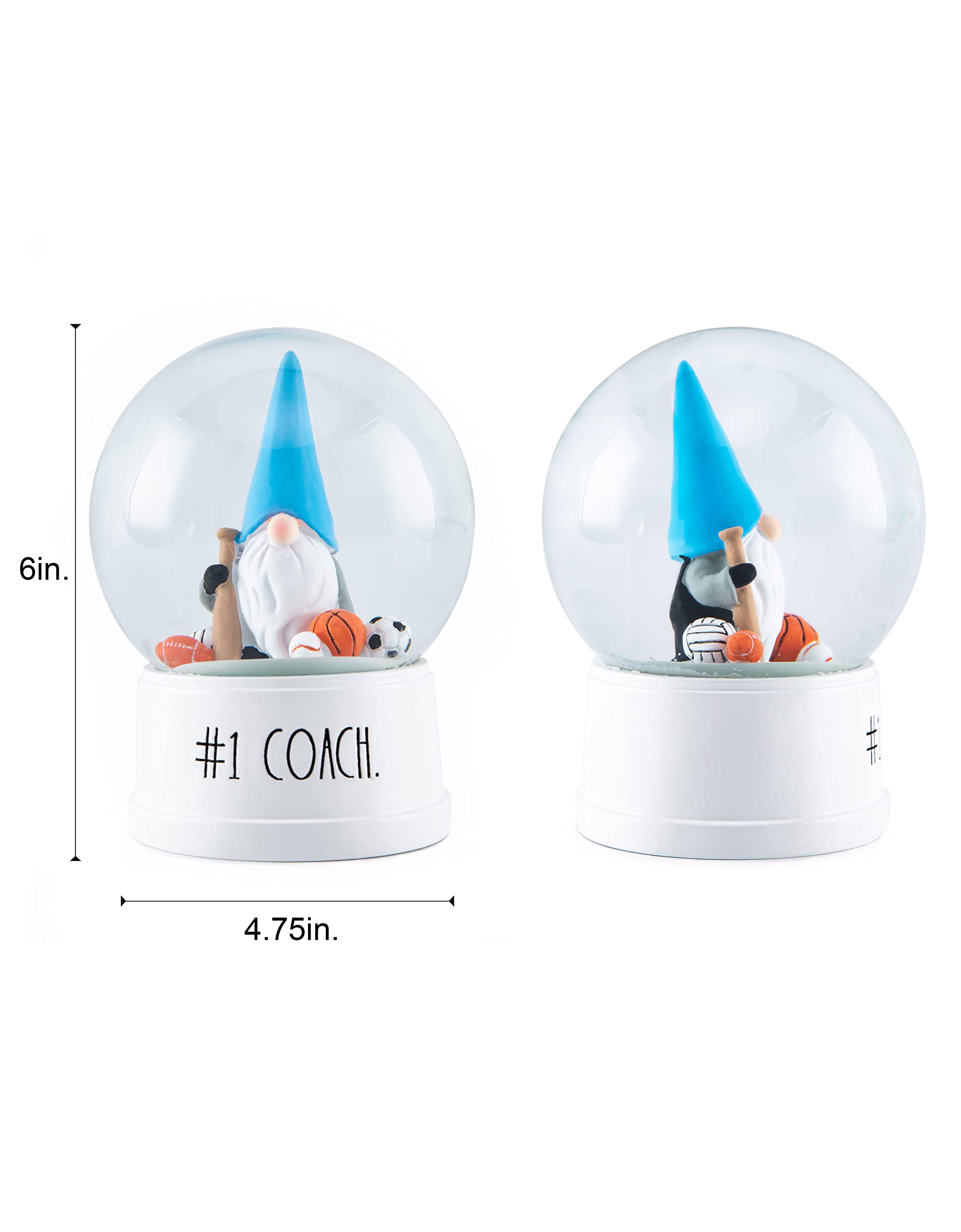 Rae Dunn Snow Globe - Snow Globes for Adults Unique Design - Cute Shelf Decor for Home & Office - Snow Globes for Women - Snowglobe Gifts for Nurses - Nurse Gift Collectibles - Bolas de Nieve