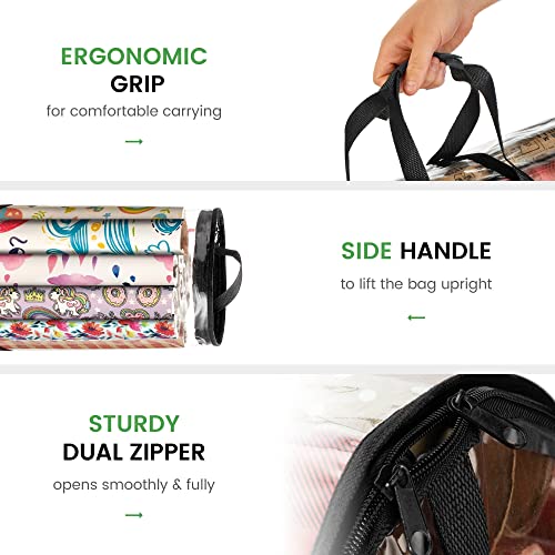 ZOBER Wrapping Paper Storage Containers - 40 Inch Gift Wrapping Organizer Storage - Fits 20 Standard Rolls of Wrapping Paper - Breathable Fabric, Waterproof