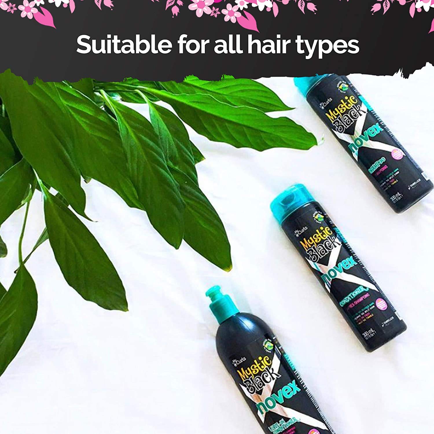 Novex Mystic Black Shampoo 300ml/10oz - Baobab Oil Protects, Adds Moisture, Controls Frizz, Enhances Shine