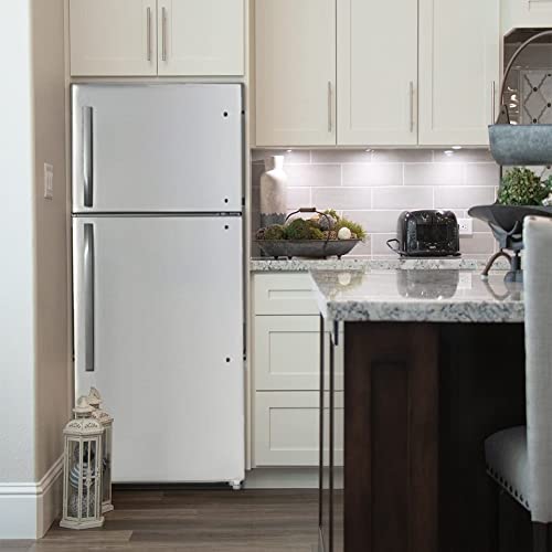 Techomey 30" Freestanding Top Freezer Refrigerator, 18.0 Cu. Ft. Frost Free Refrigerator, Garage Ready, Standard Depth, Stainless Steel