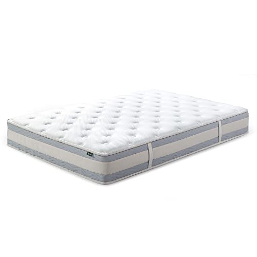 ZINUS 10 Inch Green Tea Cooling Gel Memory Foam HybridMattress / Pocket Innersprings for Motion Isolation / Edge Support, Queen, White